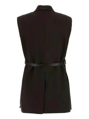 Sportmax Belted Vest - Brown