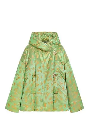Dries Van Noten Floral Jacquard Padded Jacket - Green