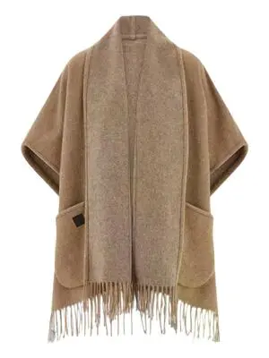 FERRAGAMO Cashmere Cape - Brown