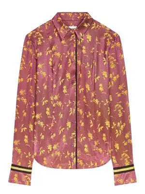 Dries Van Noten Dries Van Noten Jacquard Floral Shirt Purple