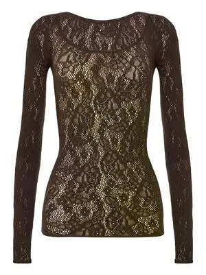 Wolford Infinite Rose Long-sleeved T-shirt - Brown