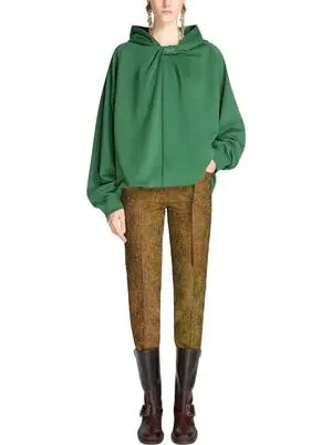 Dries Van Noten DRIES VAN NOTEN Oversized Draped Hoodie Green