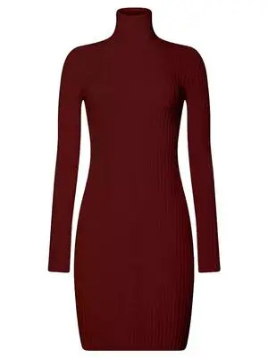 Wolford Merino Ribbed-knit Mini Dress - Red