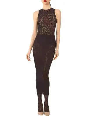 Wolford Wolford Floral Pattern Bodysuit Brown