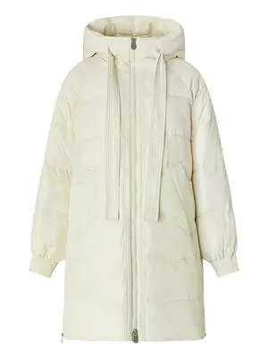 Pinko Hooded Padded Coat - Neutrals
