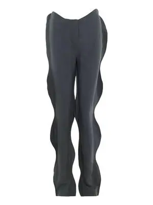 PUSHBUTTON Ruffled-trim Trousers - Grey