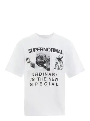 SOLID HOMME Super Normal Patch-detail T-shirt - White