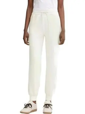Armani Exchange Drawstring Track Pants With Logo Patch - White