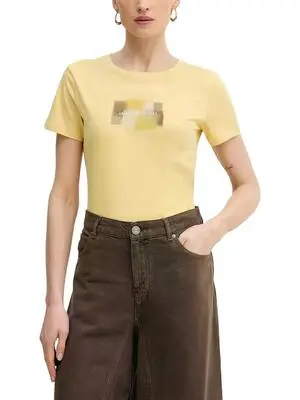 Armani Exchange Graphic Print T-shirt - Yellow