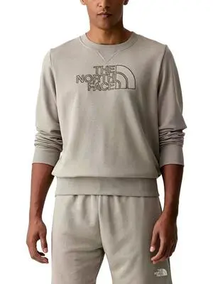 The North Face Drew Peak Light Logo-embroidered Ribbed-trim Sweatshirt - Grey