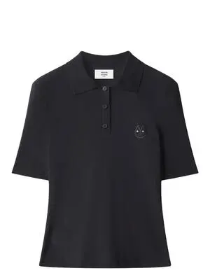Maison Kitsuné Fortune Fox Short-sleeve Polo Shirt - Black
