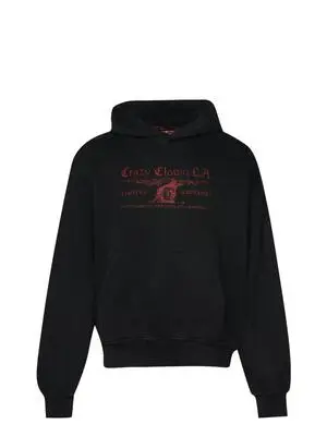 CRAZY CLOWN L.A. Logo-print Hoodie - Black