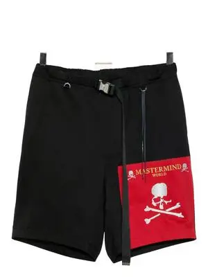 MASTERMIND WORLD Buckled Elasticated Shorts - Black