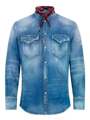 Dsquared2 Medium Wash Canadian Shirt - Blue