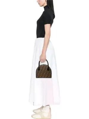 Fendi 20th Century Zucca Canvas Satchel - Brown