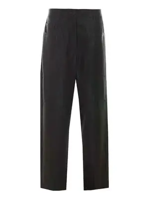 Liu Jo Coated Fabric Baggy Trousers - Brown