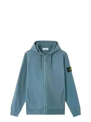 Stone Island 6100067 Brushed Organic Cotton Fleece Sweatshirt - Blue