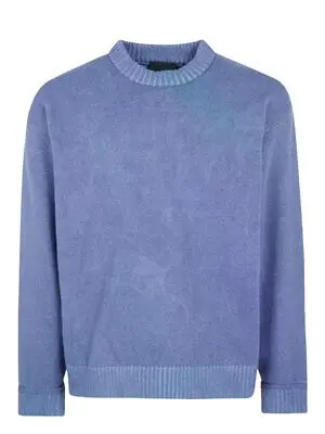 Rains Ribbed Knit Crew Neck Sweater - Blue