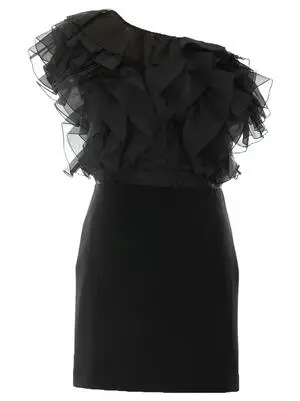 Max Mara Cloro Ruffled Dress - Black