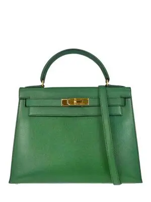 Hermès 1991 28 Kelly Sellier Handbag - Green