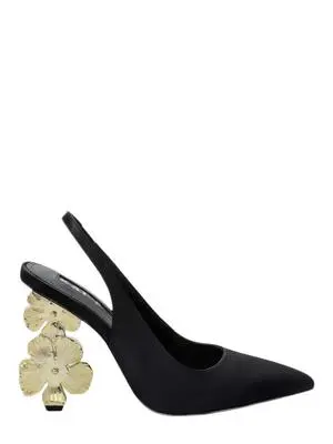 KAT MACONIE Mona Floral-heel Mules - Black