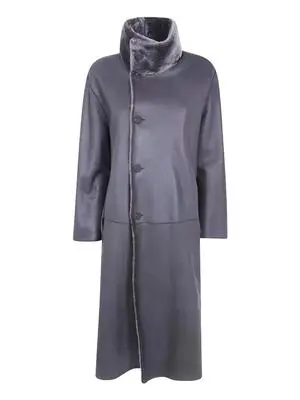 Giorgio Armani Reversible Lamb Fur Coat - Brown