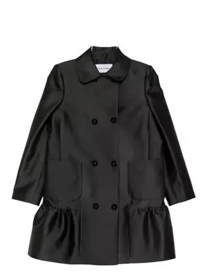 Dice Kayek Sequin-embellished Ruffled Coat - Black