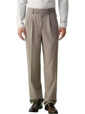 LINDBERGH Pleated Tailored-cut Trousers - Neutrals