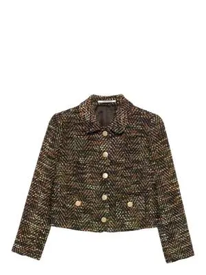 Tagliatore Double-breasted Tweed Jacket - Black