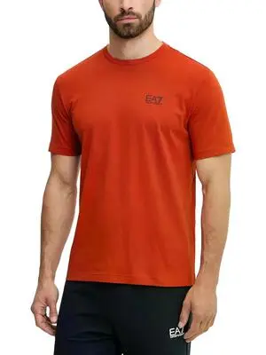 EA7 Logo-print T-shirt - Orange