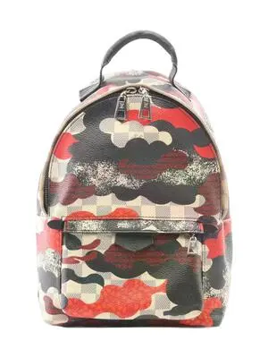 LOUIS VUITTON 2017 Patchwork Waves Damier Palm Springs Pm Backpack White
