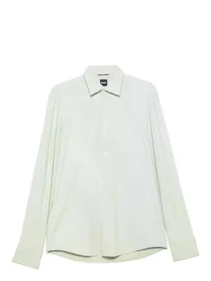 BOSS Micro-stripe Long-sleeve Shirt - Green