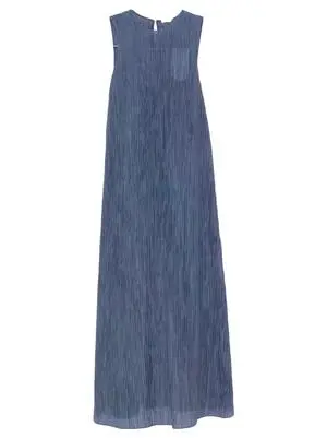 JOSEPH Crinkled Sleeveless Maxi Dress - Blue