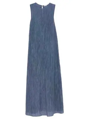 JOSEPH Crinkled Sleeveless Maxi Dress - Blue