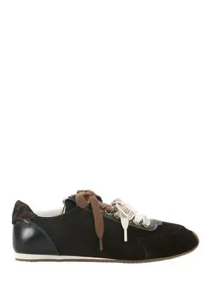 Kurt Geiger Islington Embellished Suede Sneakers - Brown
