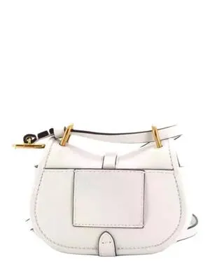 Fendi C'mon Leather Nano Shoulder Bag White