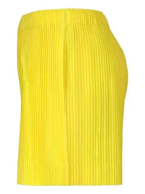 Issey Miyake Pleated Shorts - Yellow