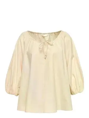 CLUB21 Club21 Tumbled-Finish Flared Blouse