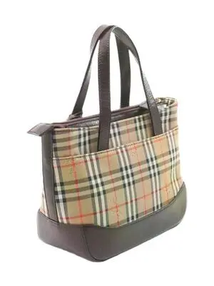 Burberry 2000-2017 Haymarket Check Canvas Handbag - Neutrals