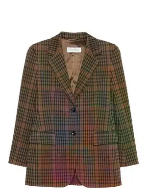 Max Mara Max Mara Prince Of Wales Check Blazer Brown