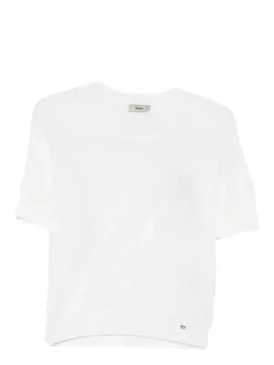Herno Short-sleeve Knitted T-shirt - White