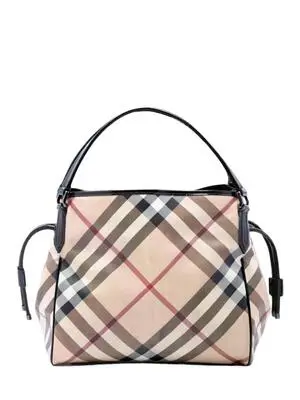 Burberry 2000-2017 Supernova Check Coated Canvas Bilmore Tote Bag - Neutrals