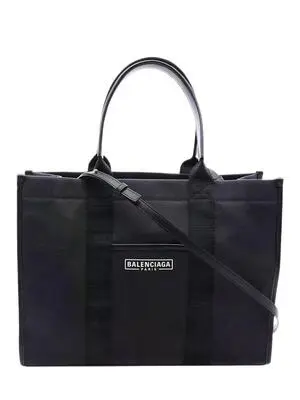 Balenciaga 2018-2026 Medium Canvas Hardware Tote Satchel Black