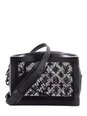 LOUIS VUITTON Soft Trunk Monogram Mesh Crossbody Bag - Black