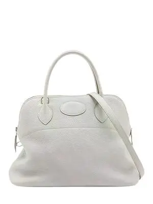 Hermès Clemence Bolide 31 Satchel - White