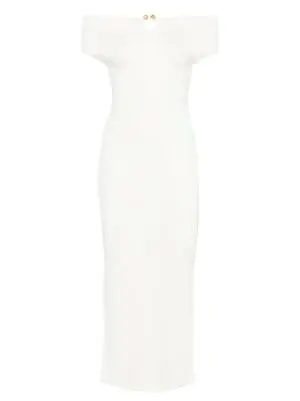 Alberta Ferretti Off-the-shoulder Midi Dress - White