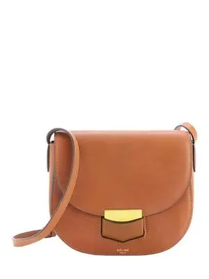 CELINE Celine Trotteur Calfskin Small Crossbody Bag