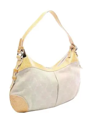 Celine 2000-2007 Macadam Canvas Shoulder Bag Grey