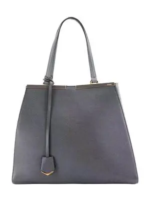 Fendi 3jours Bag Leather Large Tote Bag Grey