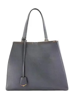 Fendi 3 Jours Leather Tote Bag - Grey